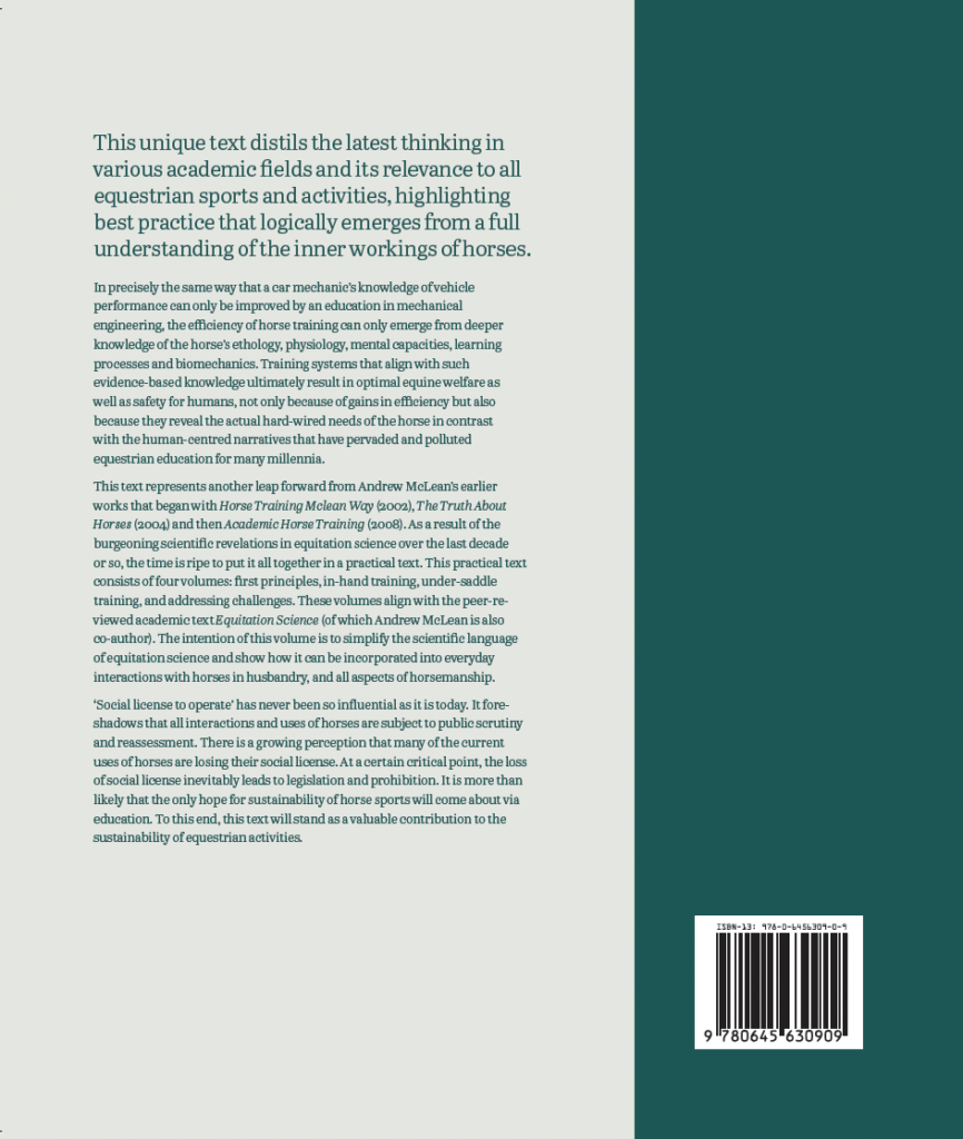 Modern Horse Training: Equitation Science Principles & Practice, Volume ...